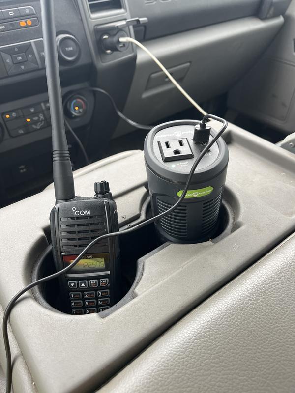 Road Proof 120 Watt Cup Inverter with 2 USB Charging Ports