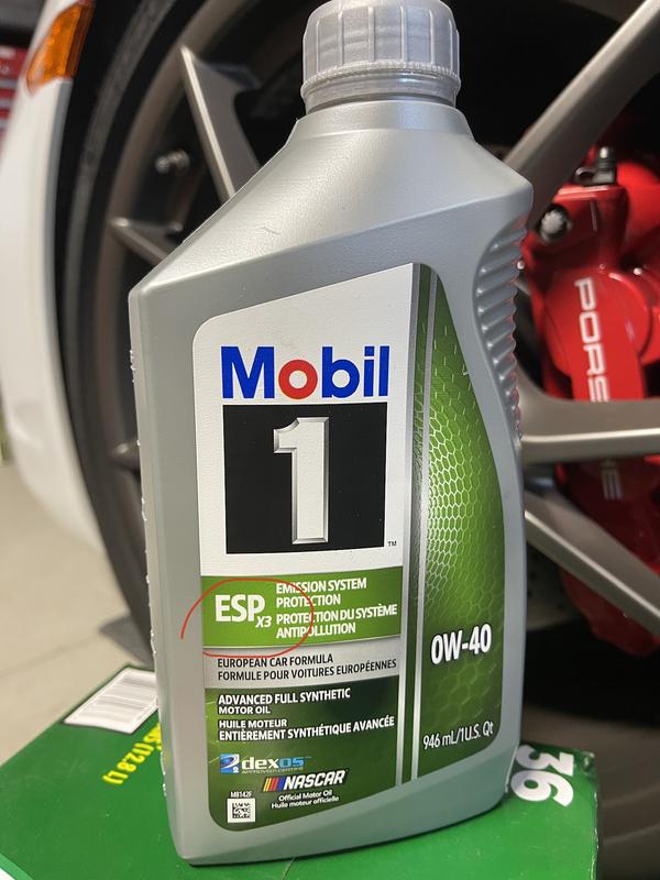 Mobil 1 ESP X4 European Car Formula Full Synthetic 0W-40 Motor Oil 1 ...