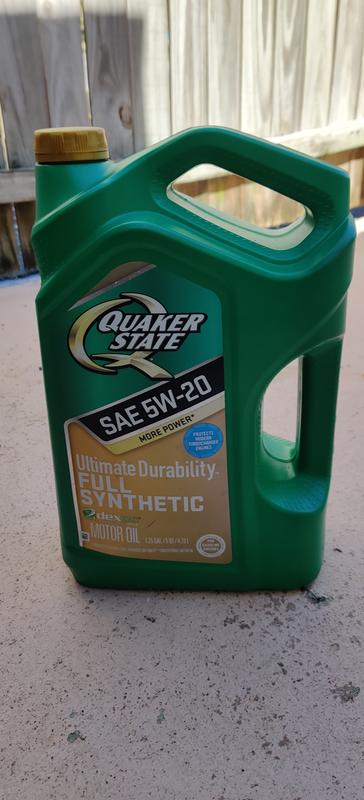 Quaker State Ultimate Durability Full Synthetic Engine Oil 5W-20 5 ...