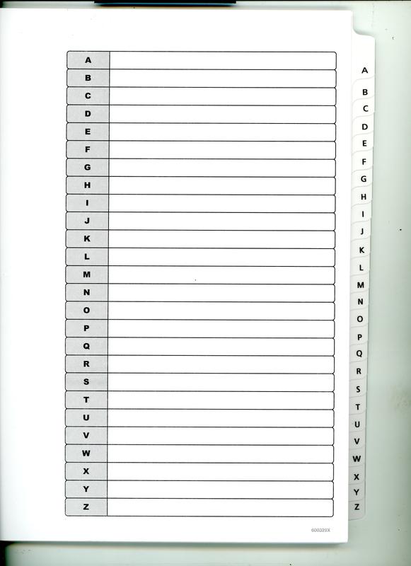 Avery Extra Wide A Z Tab With Customizable Table of Contents Dividers ...