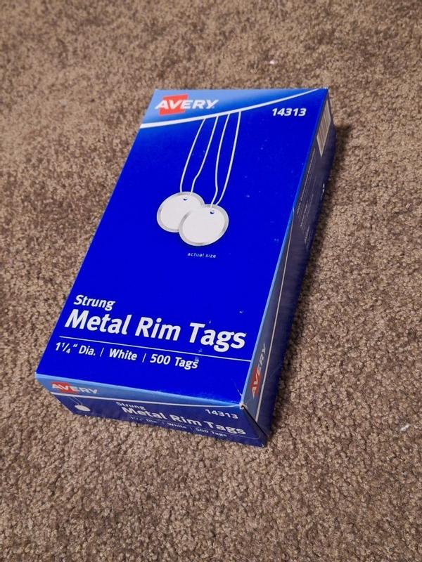 Avery Metal Rim Tags 1 14 Box Of 500 - Office Depot