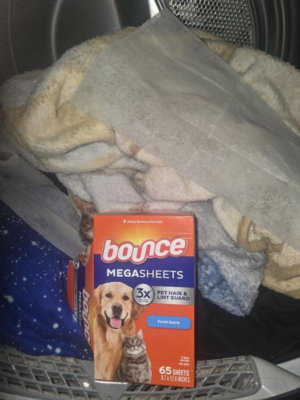 Bounce Pet Hair and Lint Guard Mega 80-Count Fabric Softener Dryer ...
