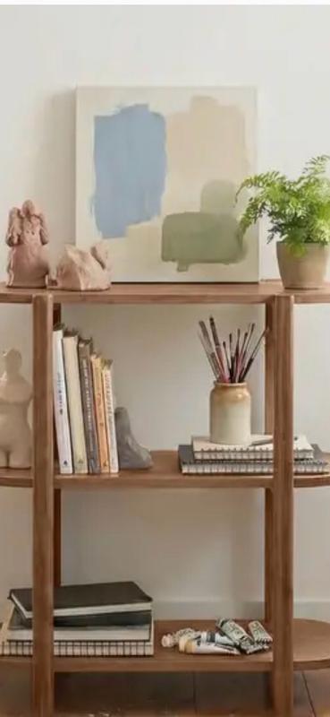 Bower Home Toasted Oak Wood Bookcase ( 32-in W x 32-in H x 15-in D ...