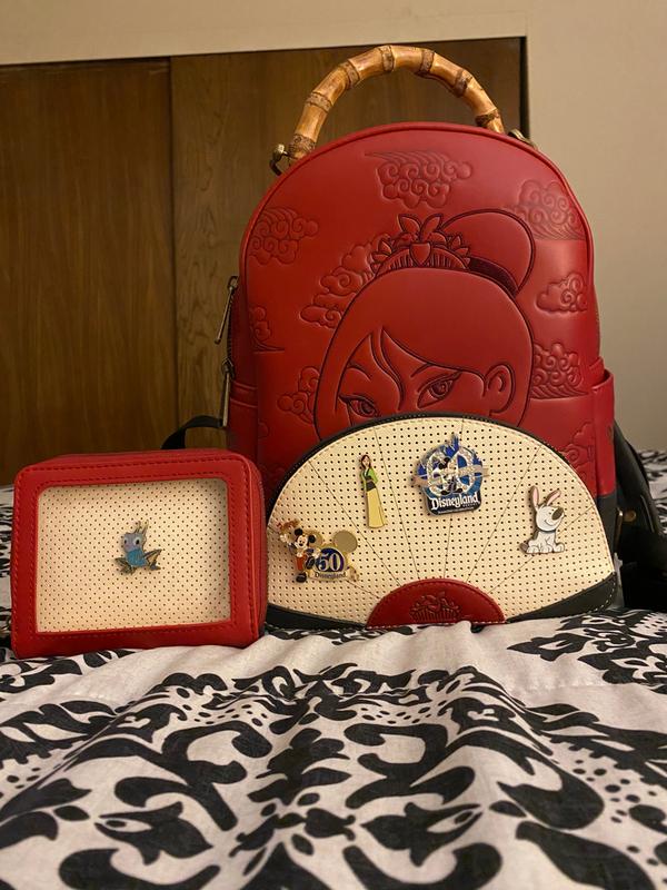 Loungefly Disney Mulan Fan Pin Collector Backpack Set BoxLunch ...