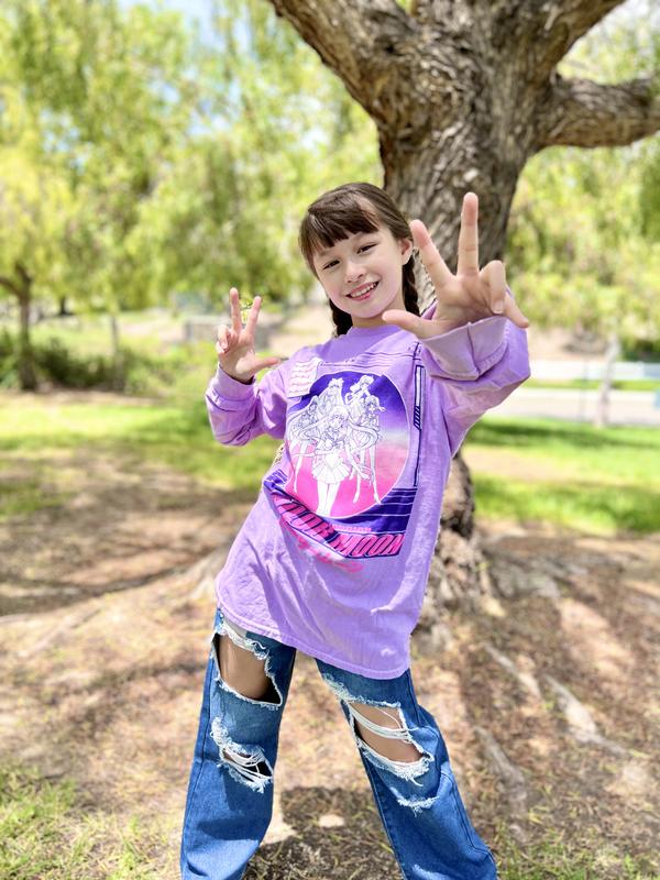 Sailor Moon Group Katakana Vaporwave Long Sleeve T-Shirt Sailor Moon Group Katakana Vaporwave Long Sleeve T-Shirt