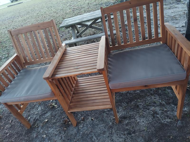 Alaterre Furniture Bristol Acacia Wood Outdoor Double Seat Bench with ...