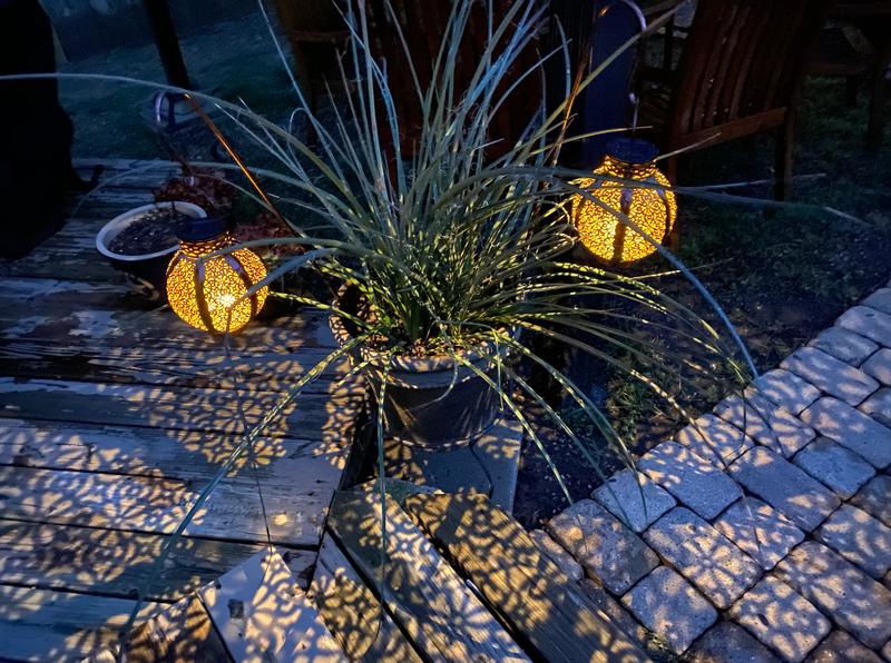 Pure Garden Pure Garden Set of 2 Solar Lanterns with Hooks, White 50 ...