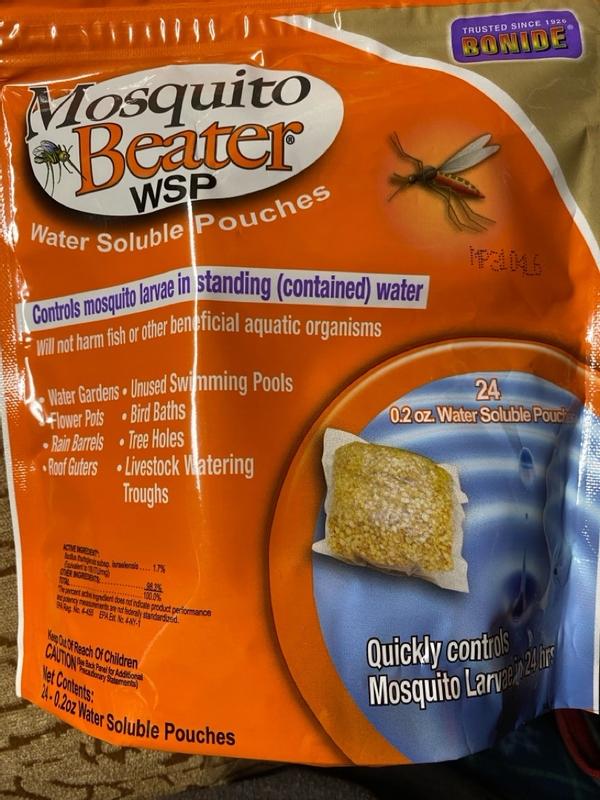 Bonide Mosquito Beater Water Soluble Pouches 24 Pack for Effective ...