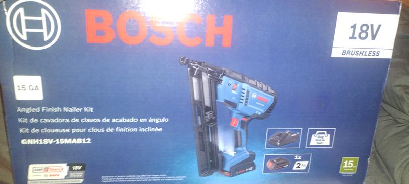 Bosch 18V Brushless 2-1/2-in 15 -Gauge Cordless Finish Nailer (Battery ...