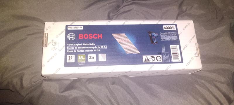 Bosch 1-3/4-in 15 -Gauge Angled Galvanized Collated Finish nails 4000 ...