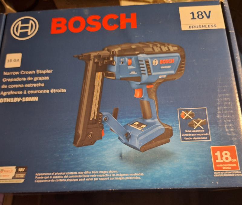 Bosch 18-Gauge 1-1/2-in Narrow Crown Finish Stapler GTH18V-18MB12 at ...