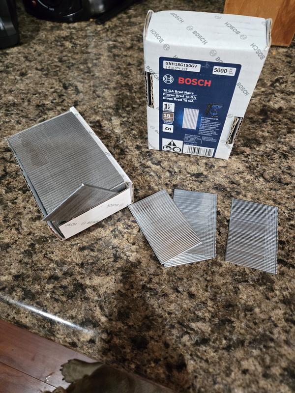 Bosch 1/2-in 18 -Gauge Straight Galvanized Collated Brad nails 5000 ...