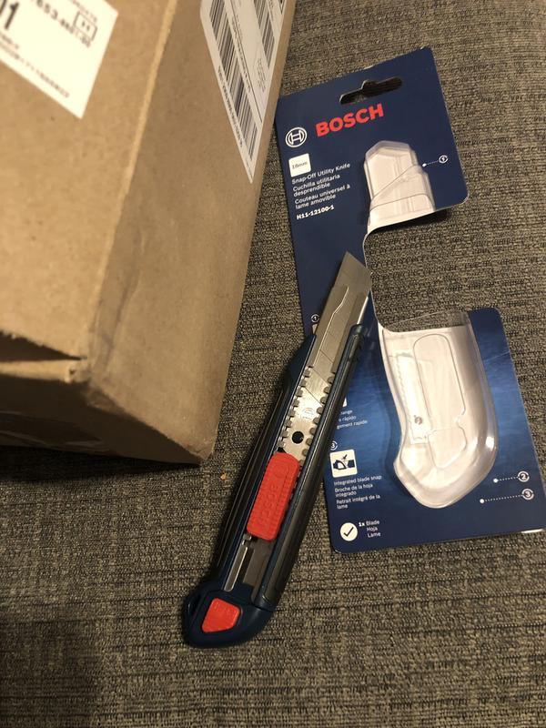 Bosch 17.5Mm 1-Blade Retractable Box Cutter Utility Knife with On Tool ...