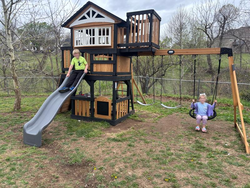 Backyard Discovery Rosewood Falls Wooden Swing Set Residential Wood ...