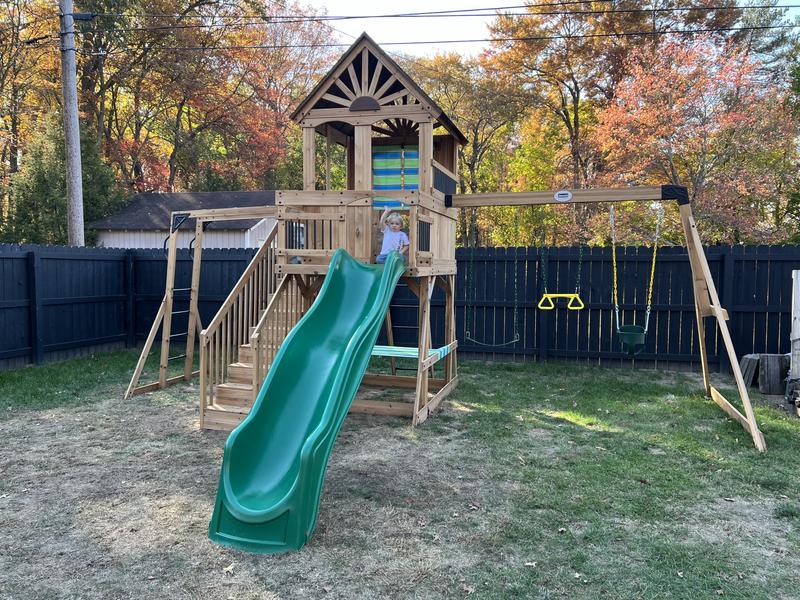 Backyard Discovery Oceanview Residential Wood Playset at Lowes.com