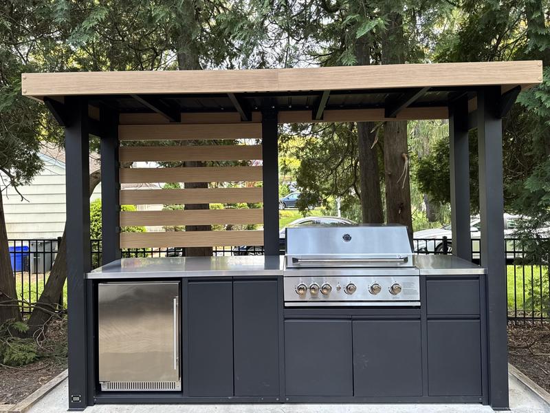 Backyard Discovery Fusion Flame 4-Piece 125.5-in W x 48-in D x 90.94-in ...