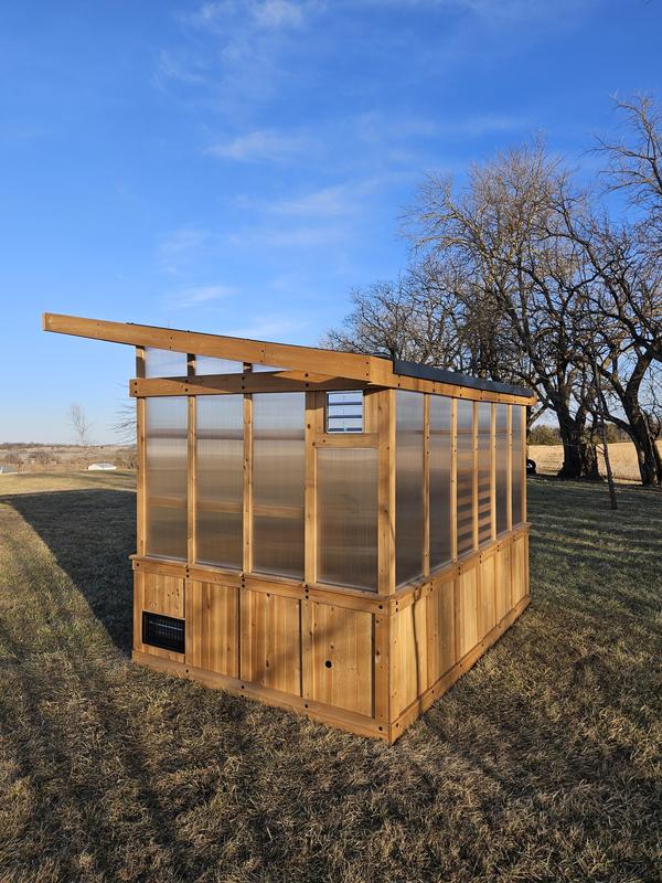 Backyard Discovery Poppy 11-ft L x 7-ft W x 8-ft H Brown Greenhouse Kit in the Greenhouses ...