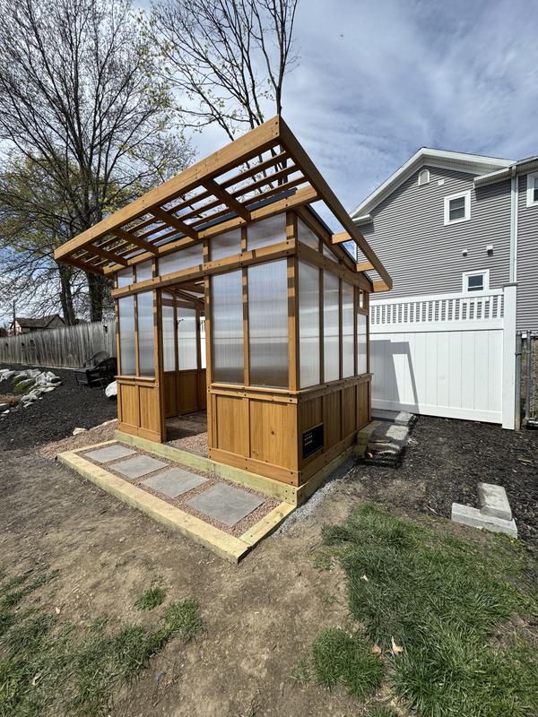 Backyard Discovery Poppy 11-ft L x 7-ft W x 8-ft H Brown Greenhouse Kit in the Greenhouses ...