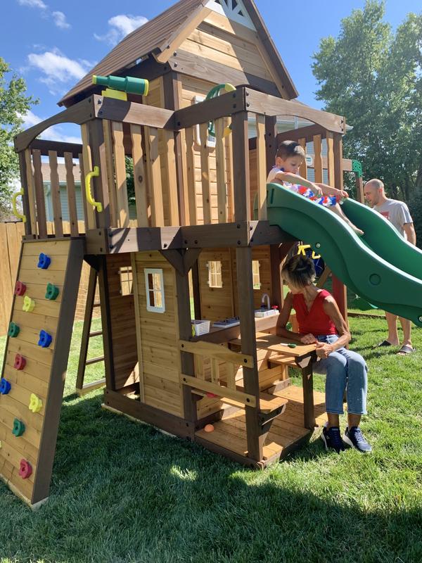 Backyard Discovery Mount Triumph Residential Wood Playset in the Wood ...