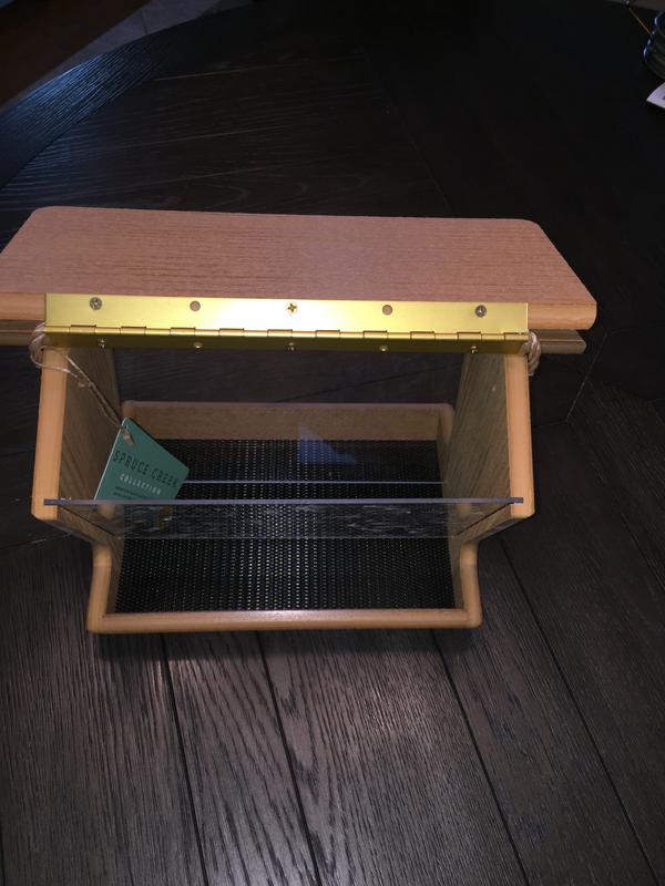 BIRDS CHOICE Modern Farmhouse Resin Hanging Hopper Bird feeder - 1.5-lb ...