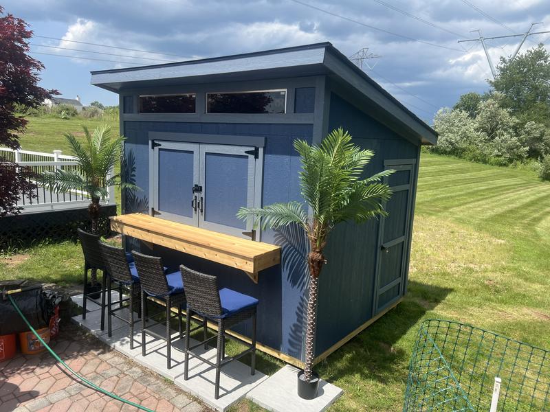 Heartland Cancun Bar Shed 10-ft x 8-ft Lean-to Style Wood Outdoor ...