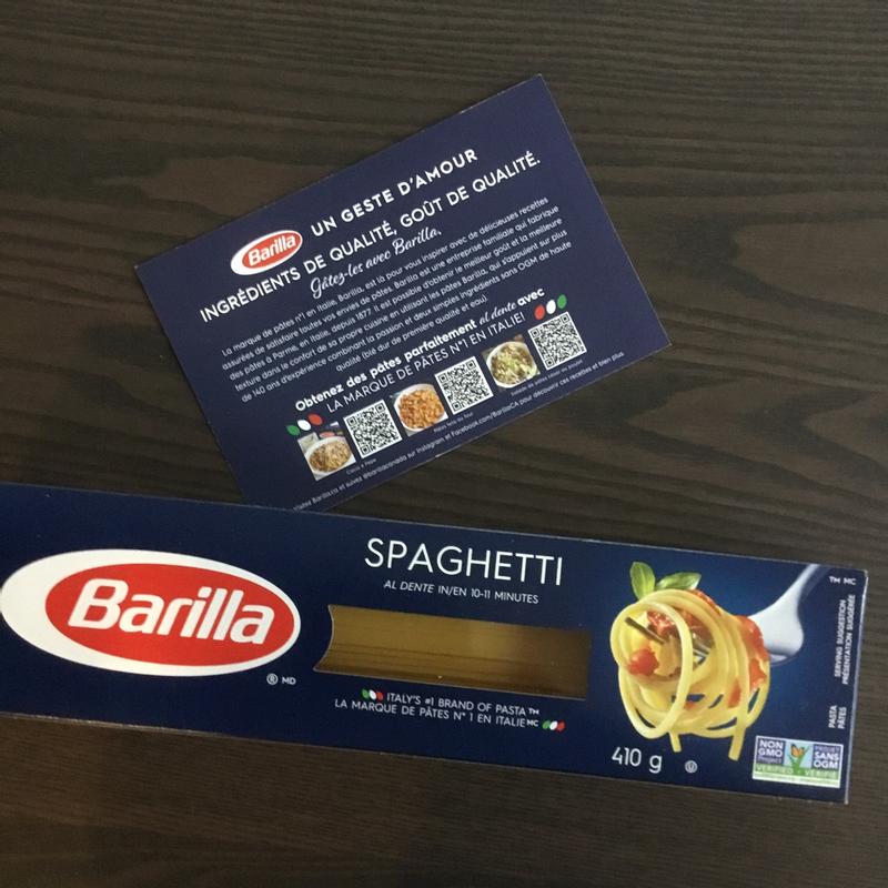 Barilla Spaghetti Box