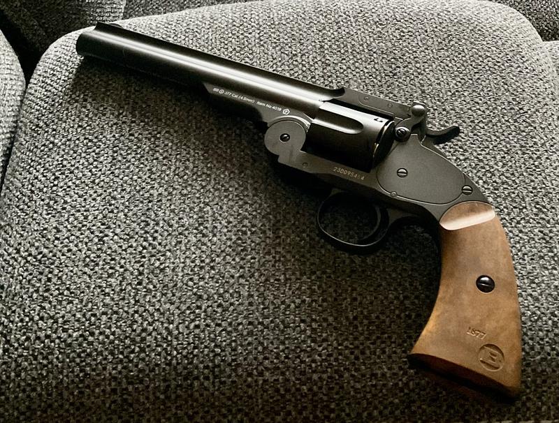 Barra Airguns Schofield 7 in. BB Revolver, Aged at Tractor Supply Co