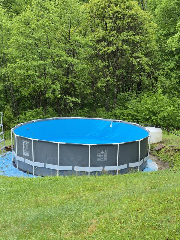 Sunneday Oasis 18-ft x 18-ft x 52-in Metal Frame Round Above-Ground ...
