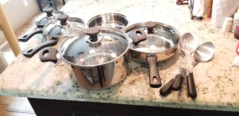 Simply Essential™ 12-Piece Stainless Steel Cookware Set | Bed Bath & Beyond