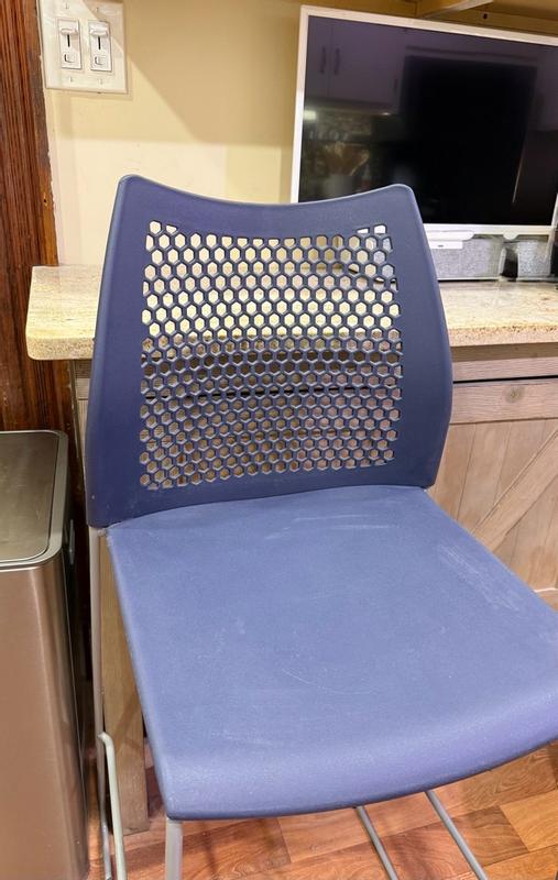 Flash Furniture HERCULES Navy Stack Bar Stool with Air-Vent Back and ...