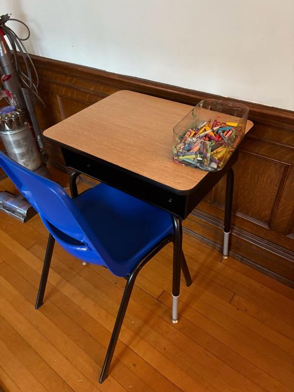 Flash Furniture HERCULES Student Desk with Open Front Metal Book Box ...