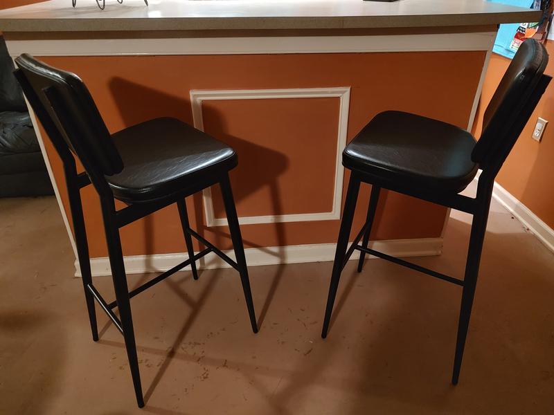 Regency Barstools Contemporary Metal Frame Stools With Integrated ...