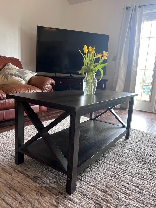 Taylor & Logan Jameson Gray Mdf Rustic Coffee Table 196861127960 at ...