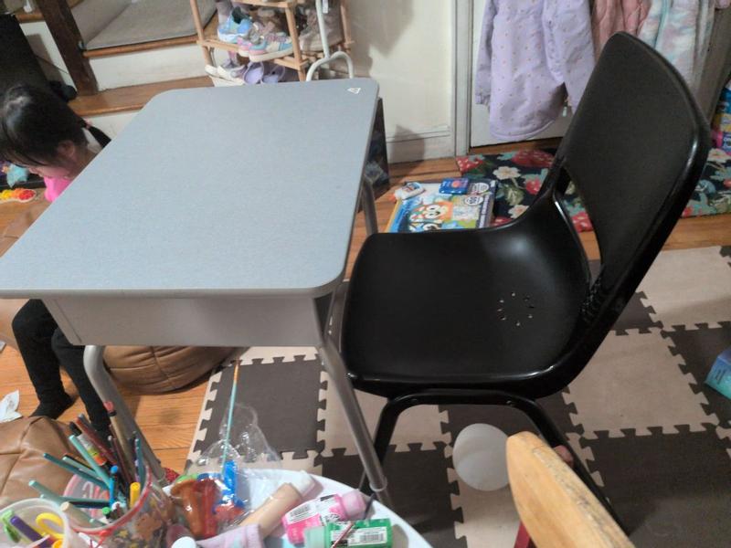 Flash Furniture HERCULES Student Desk with Open Front Metal Book Box ...