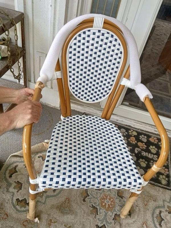 Flash Furniture 2 Pack Lourdes Indoor/Outdoor Commercial Thonet Bistro ...