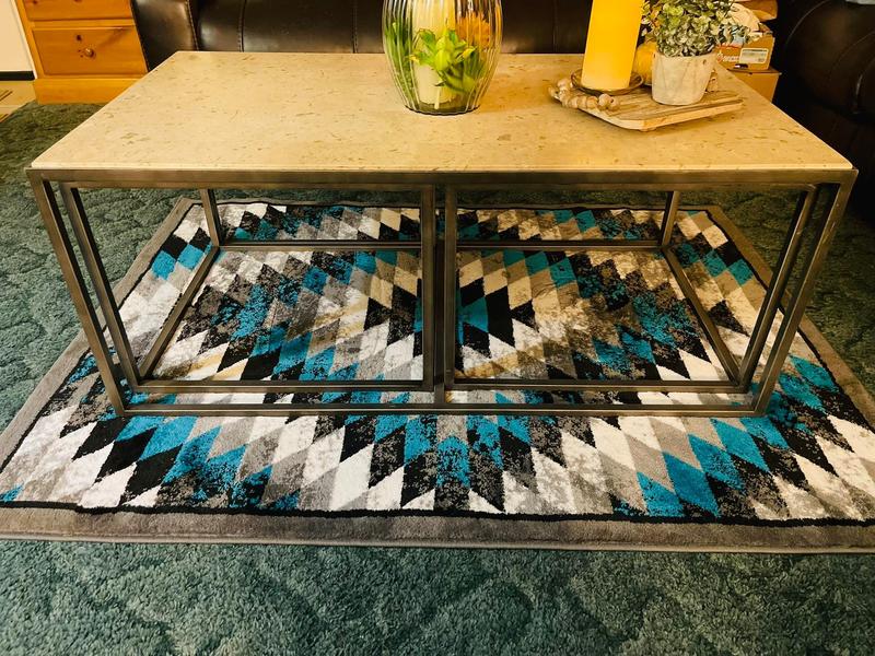 Emma + Oliver Tucson 2x3 Distressed Southwestern Diamond Motif Plush ...