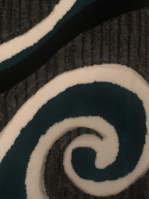 Emma + Oliver Modal 8x10 Accent Rug with Modern 3D Sculpted Swirl ...