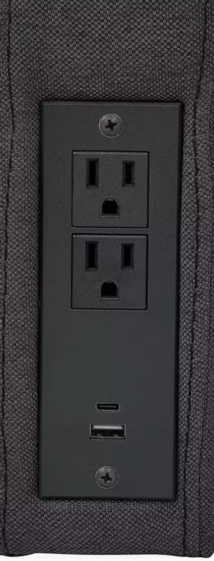 Flash Furniture Hugo Twin Headboard with 2 Power Outlets; 1 USB and 1 ...