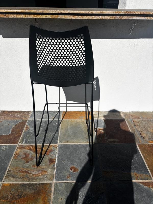 Flash Furniture HERCULES Navy Stack Bar Stool with Air-Vent Back and ...