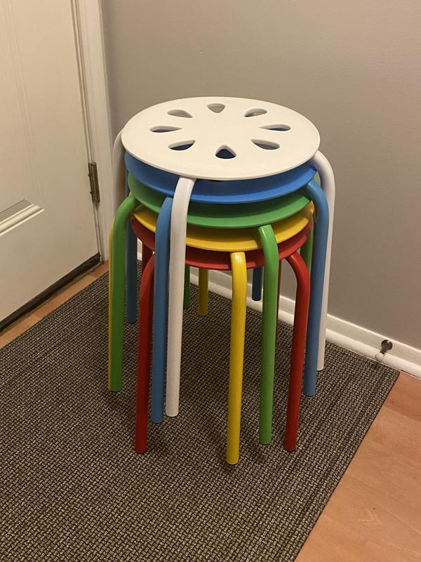 Emma + Oliver Plastic Nesting Stack Stools - School/Office/Home; 17.5 ...