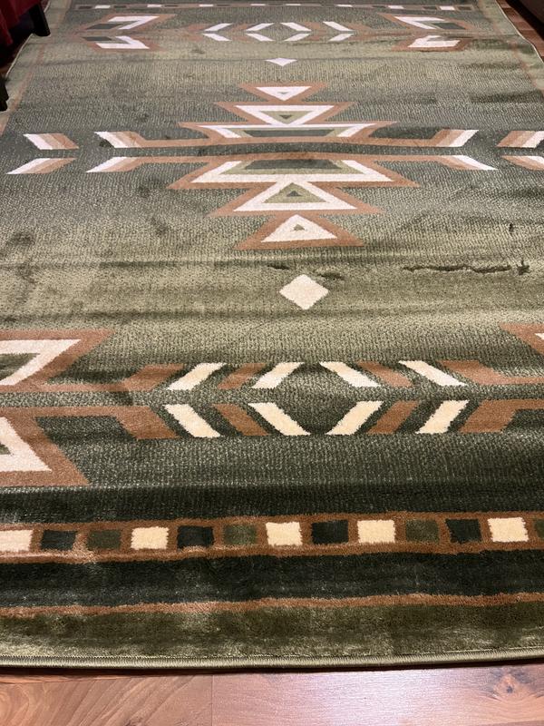 Emma + Oliver Reno 2x3 Olefin Accent Rug with Southwestern Geometric ...