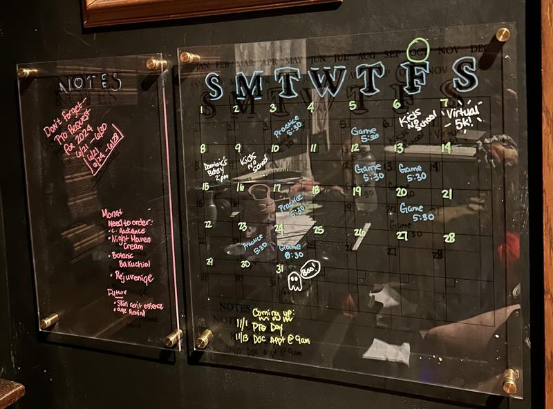 Martha Stewart Grayson Acrylic Wall Calendar and Notes Board Set with ...