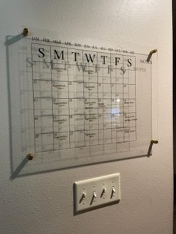 Martha Stewart Grayson Acrylic Wall Calendar with Notes with Dry Erase ...