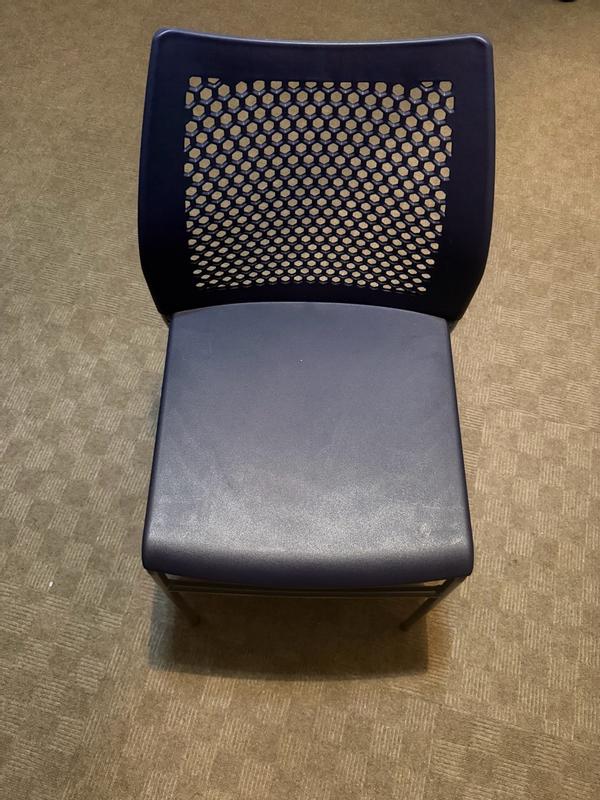 Flash Furniture HERCULES Navy Stack Chair with Air-Vent Back; Non-Sled ...