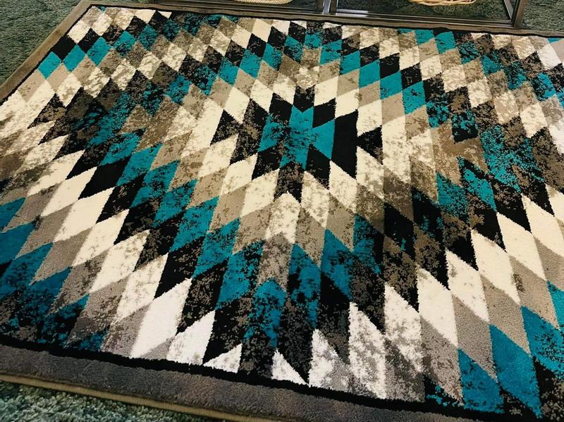 Emma + Oliver Tucson 2x7 Distressed Southwestern Diamond Motif Plush ...