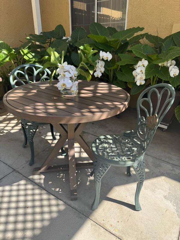 Martha Stewart Bedford 36-in Round Indoor-Outdoor Patio Table with ...
