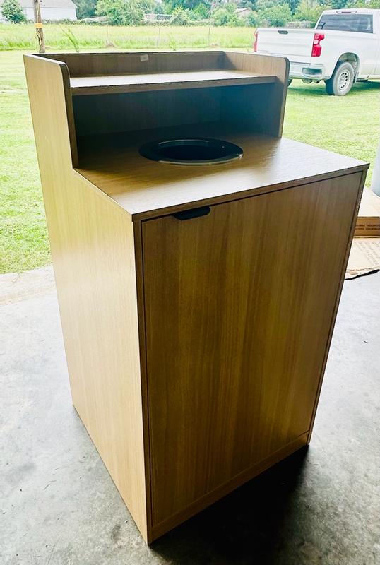 Flash Furniture Dell Commercial Grade Trash Receptacle Enclosure for 32 ...