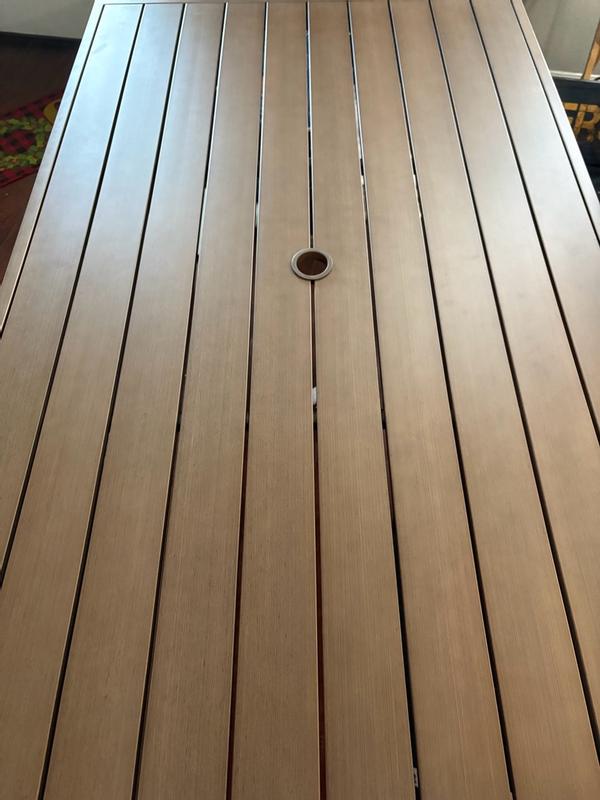 Martha Stewart Bedford 62-in Indoor-Outdoor Patio Table with Brown ...