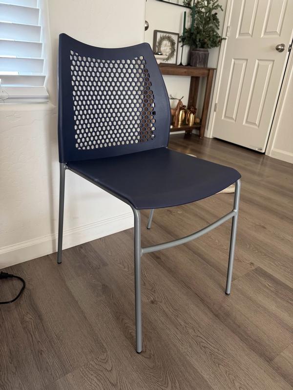 Flash Furniture HERCULES Navy Stack Chair with Air-Vent Back; Non-Sled ...