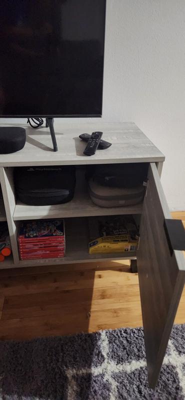 MERRICK LANE Walter Mid-Century Modern Tv Stand With Adjustable Open ...